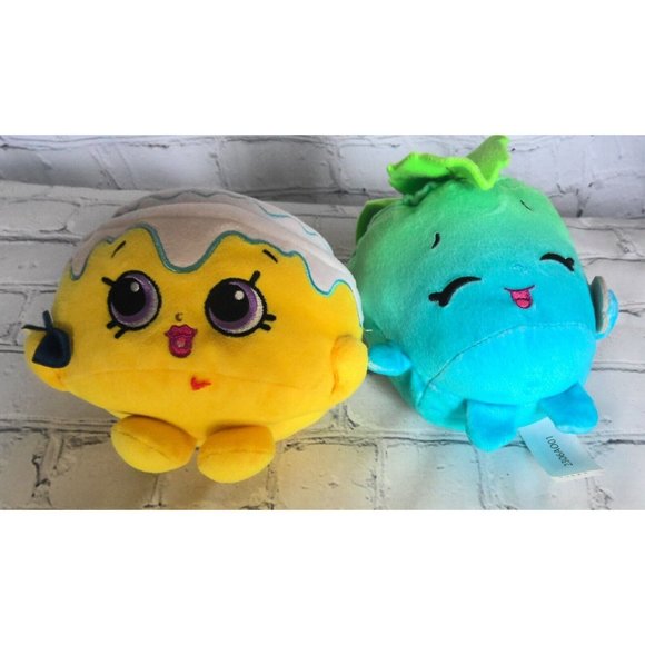 Toys | Shopkins Plush Lot Of Two Mintee And Cindy Bon Cinnamon Bun ...